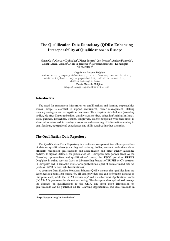 (PDF) The Qualification Data Repository (QDR): Enhancing ...