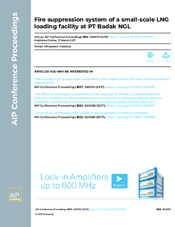 (PDF) Fire suppression system of a small-scale LNG loading facility at ...