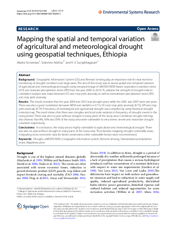 (PDF) Mapping the spatial and temporal variation of agricultural and ...