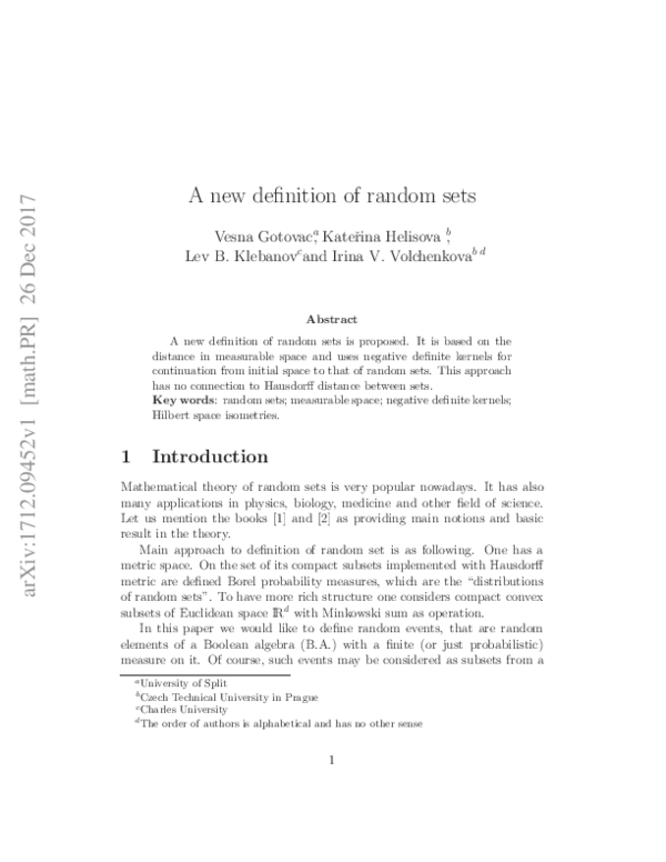 (PDF) A new definition of random sets