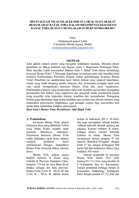 (PDF) Revitalisasi Nilai-Nilai Kearifan Lokal Masyarakat Hukum Adat ...