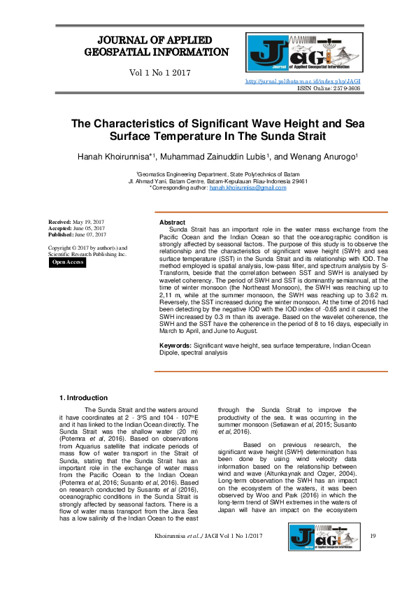 (PDF) The Characteristics of Significant Wave Height and Sea Surface ...