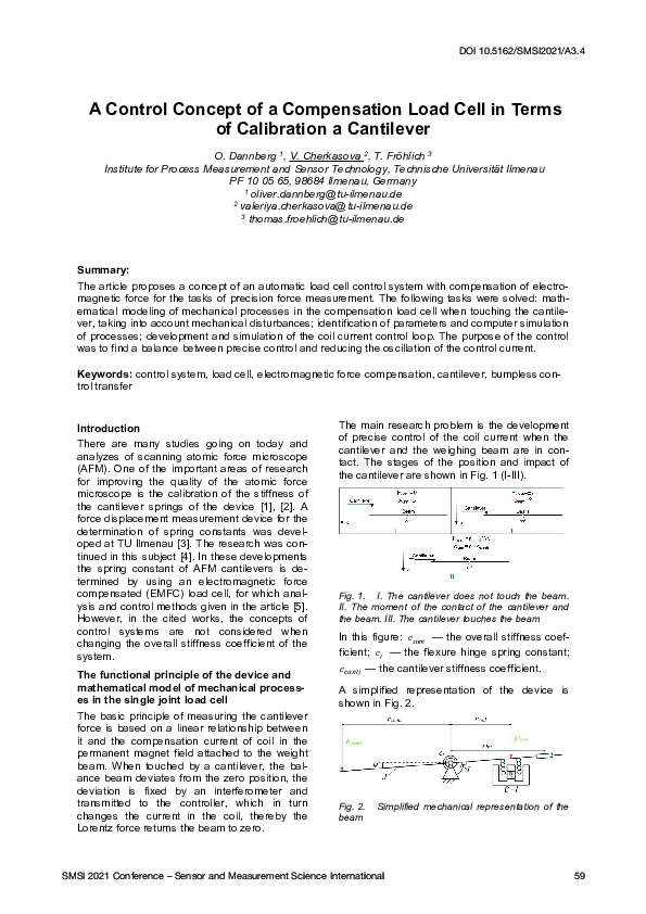 (PDF) A3.4 A Control Concept of a Compensation Load Cell in Terms of ...