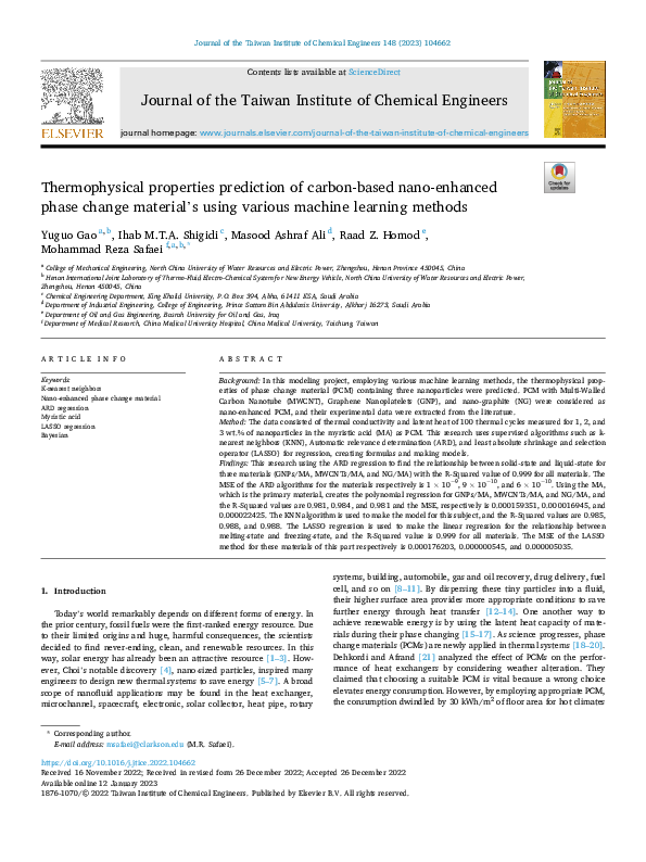(PDF) Thermophysical properties prediction of carbon-based nano-enhanced phase change material's ...