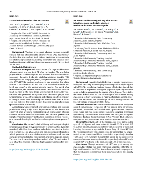 (PDF) Extensive local reaction after vaccination