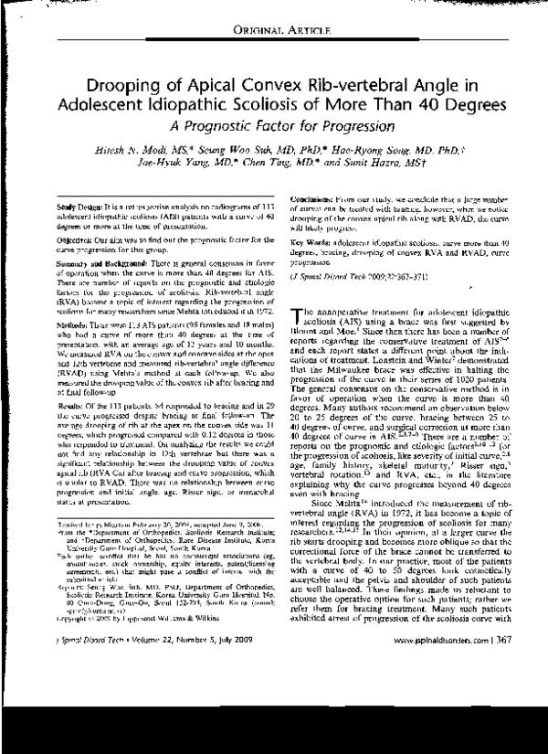 (PDF) Drooping of Apical Convex Rib-vertebral Angle in Adolescent ...