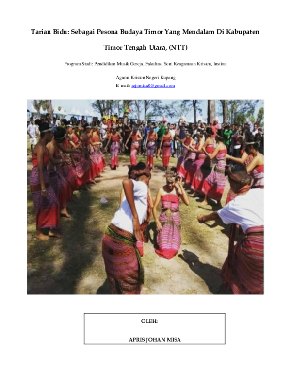 (PDF) Tarian Bidu Sebagai Pesona Budaya Timor Yang Mendalam Di ...