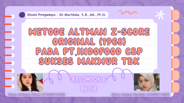 (PDF) METODE ALTMAN Z-SCORE METODE ALTMAN Z-SCORE ORIGINAL (1968 ...