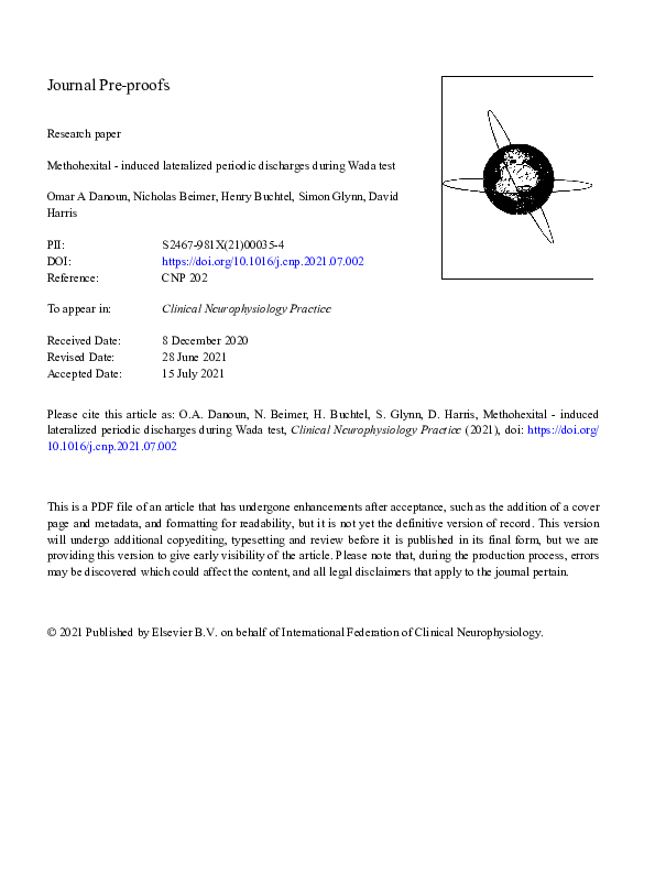 (PDF) Methohexital – Induced lateralized periodic discharges during ...
