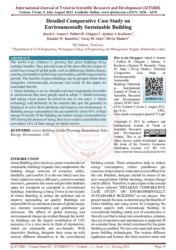 (PDF) Detailed Comparative Case Study on Environmentally Sustainable ...