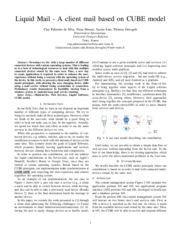 (PDF) Liquid Mail - A Client Mail Based on CUBE Model