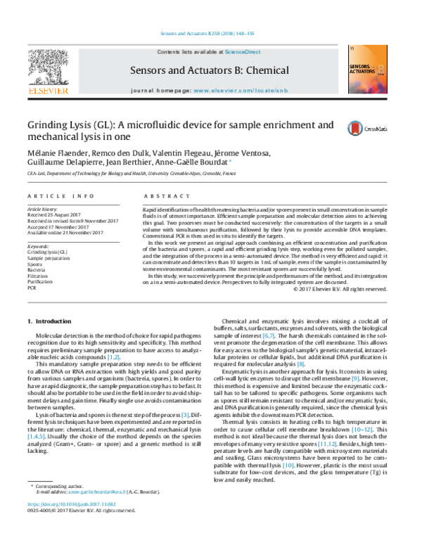 (PDF) Grinding Lysis (GL): A microfluidic device for sample enrichment ...