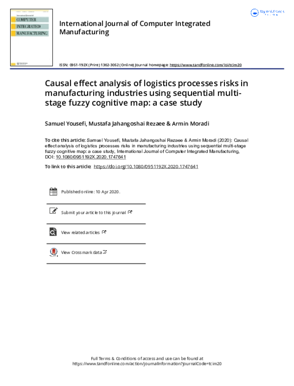 (PDF) Causal effect analysis of logistics processes risks in manufacturing industries using ...