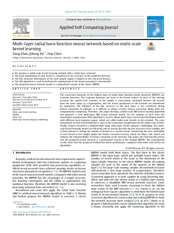 (PDF) Multilayer Radial Basis Function Neural Network for Symbol Timing Recovery