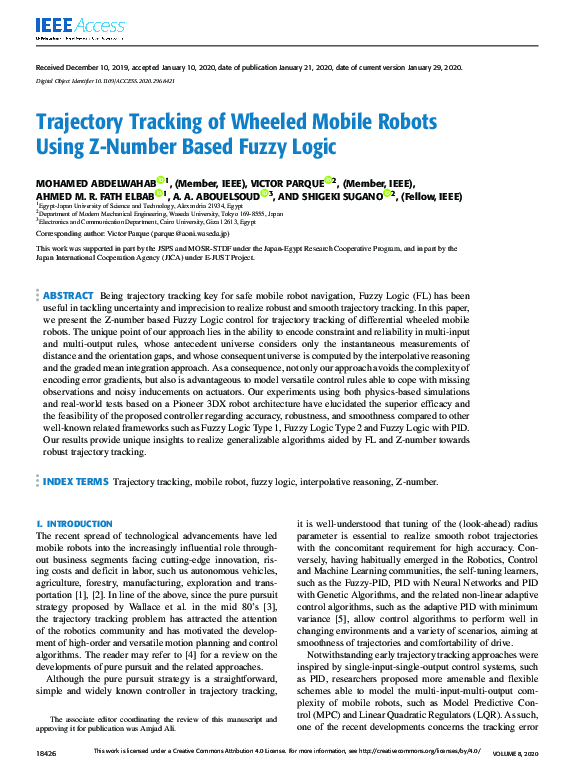 Pdf Trajectory Tracking Of Wheeled Mobile Robots Using A Kinematical