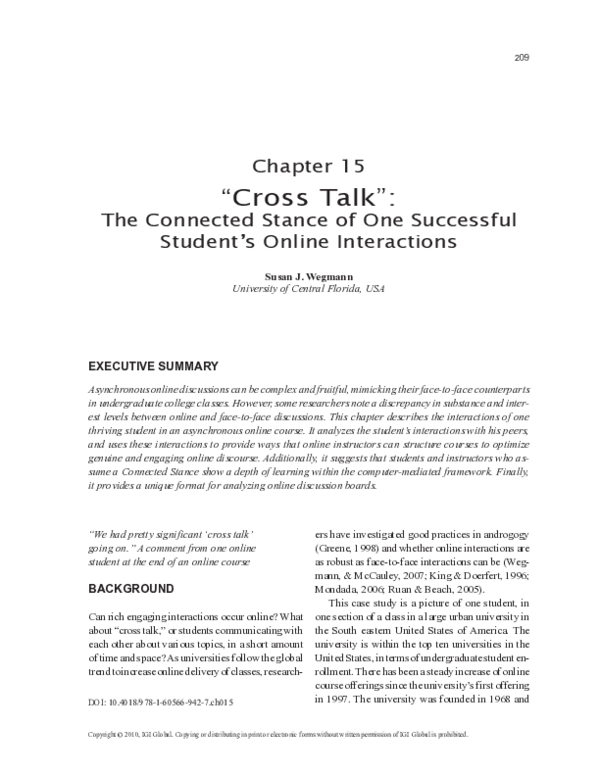 (PDF) Cross Talk