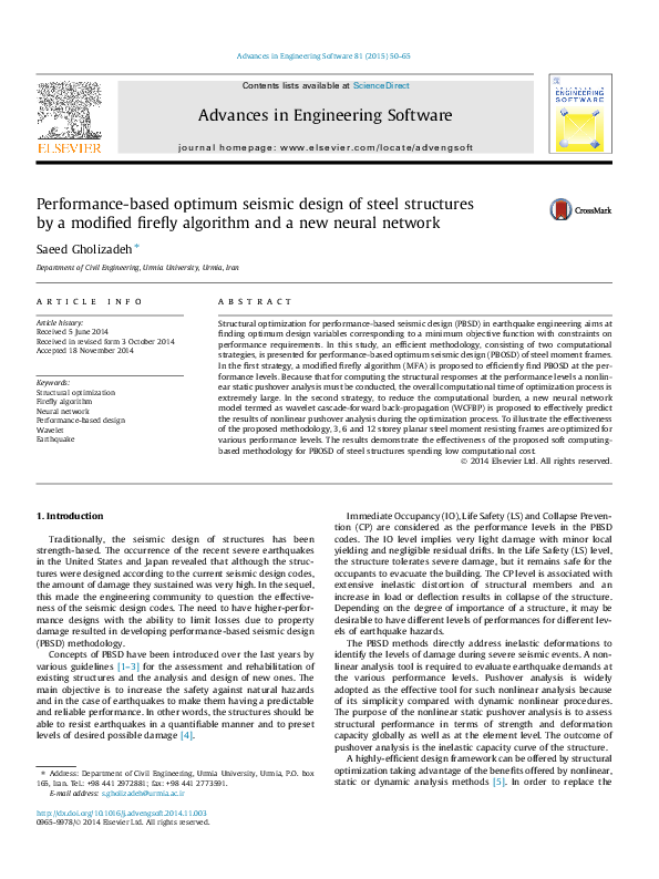 (PDF) Performance-Based Optimum Seismic Design of Structural Reinforced Concrete Structures