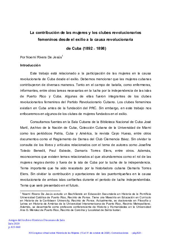(PDF) La contribución de las mujeres y los clubes revolucionarios ...
