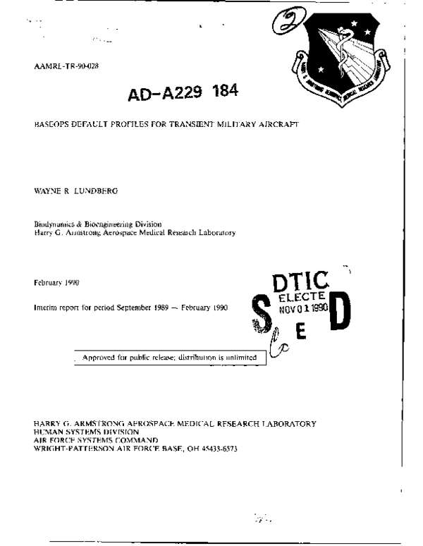 (PDF) BASEOPS Default Profiles for Transient Military Aircraft