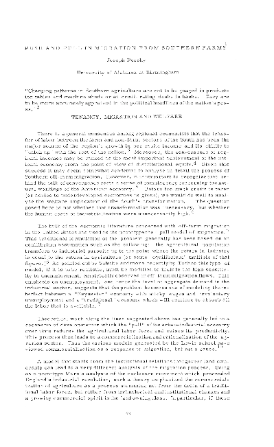(PDF) Push and Pull in Migration from Southern Farms | Joseph Persky ...