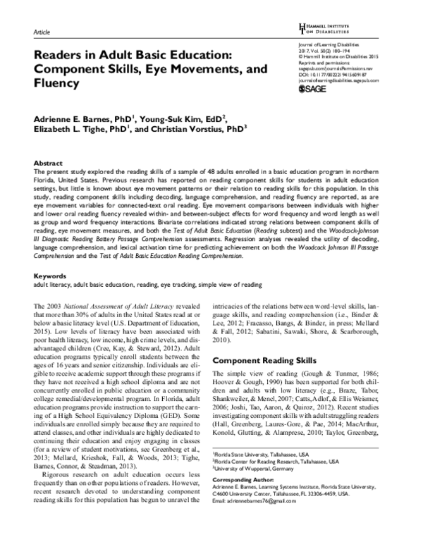 (PDF) Readers in Adult Basic Education