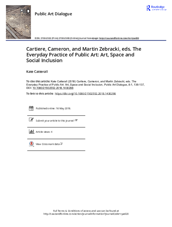(PDF) Cartiere, Cameron, and Martin Zebracki, eds. The Everyday ...