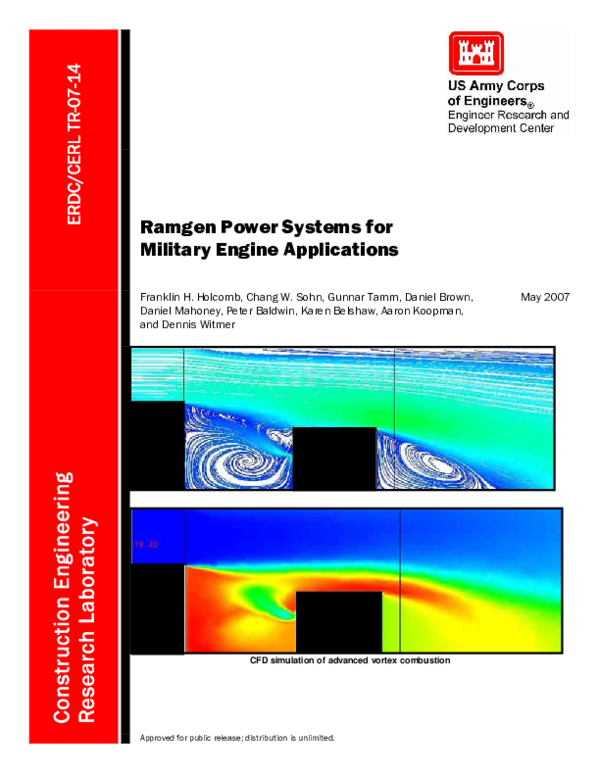 (PDF) Ramgen Power Systems for Military Engine Applications