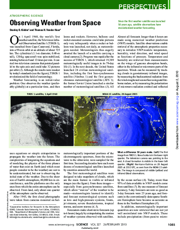 (PDF) Observing Weather from Space