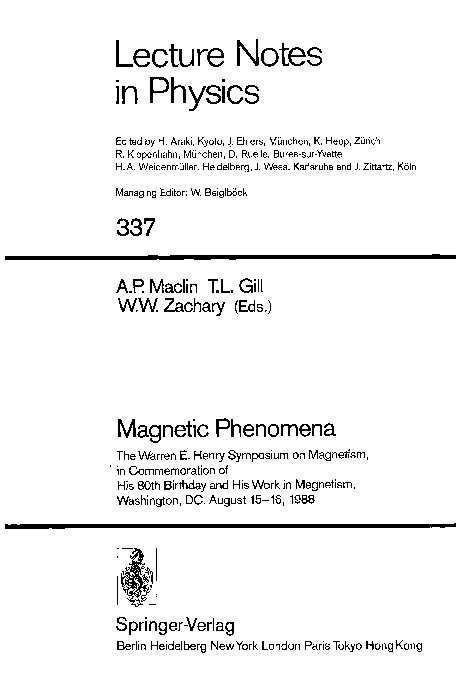 (PDF) Magnetic Phenomena