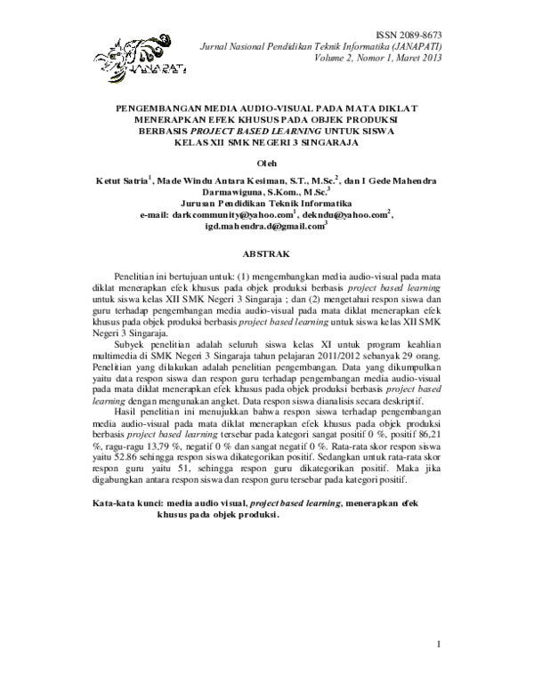 (PDF) Pengembangan Media Audio-Visual Pada Mata Diklat Menerapkan Efek ...
