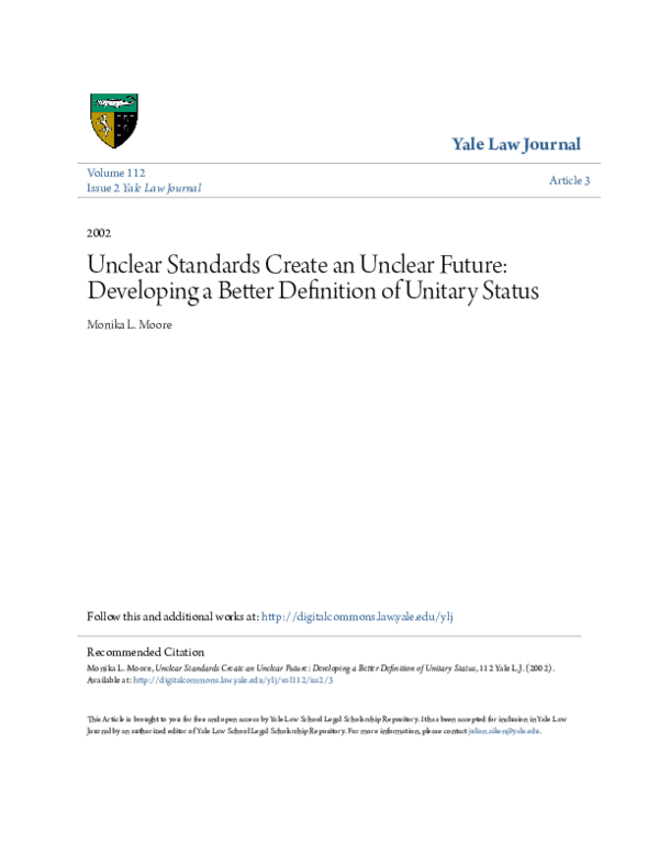 (PDF) Unclear Standards Create an Unclear Future: Developing a Better ...