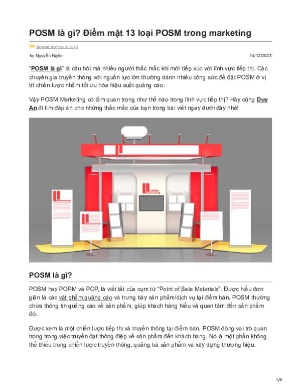POSM trong Marketing là gì: Khám phá Bí mật đằng sau công cụ mạnh mẽ này!