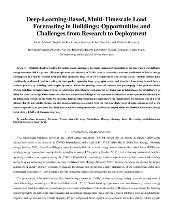 (PDF) Deep-Learning-Based, Multi-Timescale Load Forecasting in ...