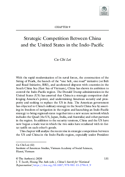 (PDF) Strategic Competition Between China and the United States in the ...