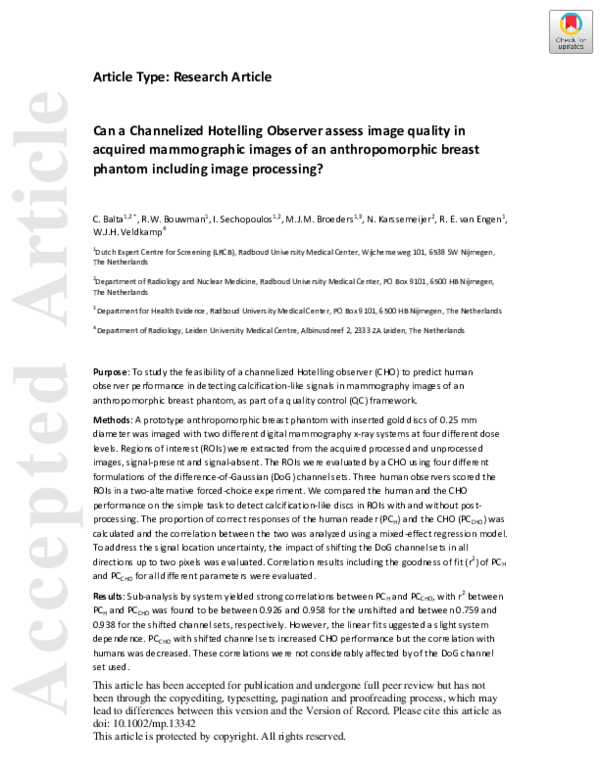 (PDF) Can a channelized Hotelling observer assess image quality in ...