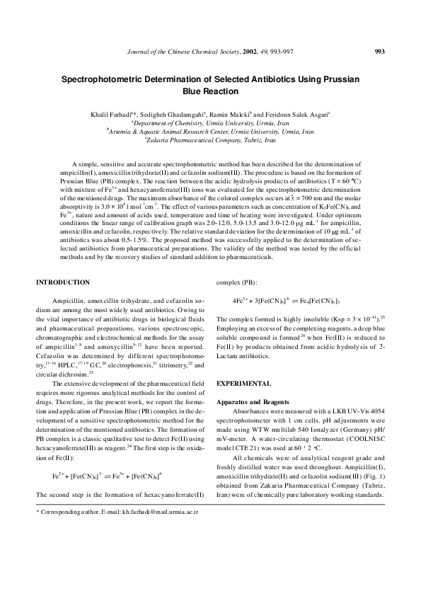 (PDF) Spectrophotometric determination of selected cephalosporins in drug formulations using ...