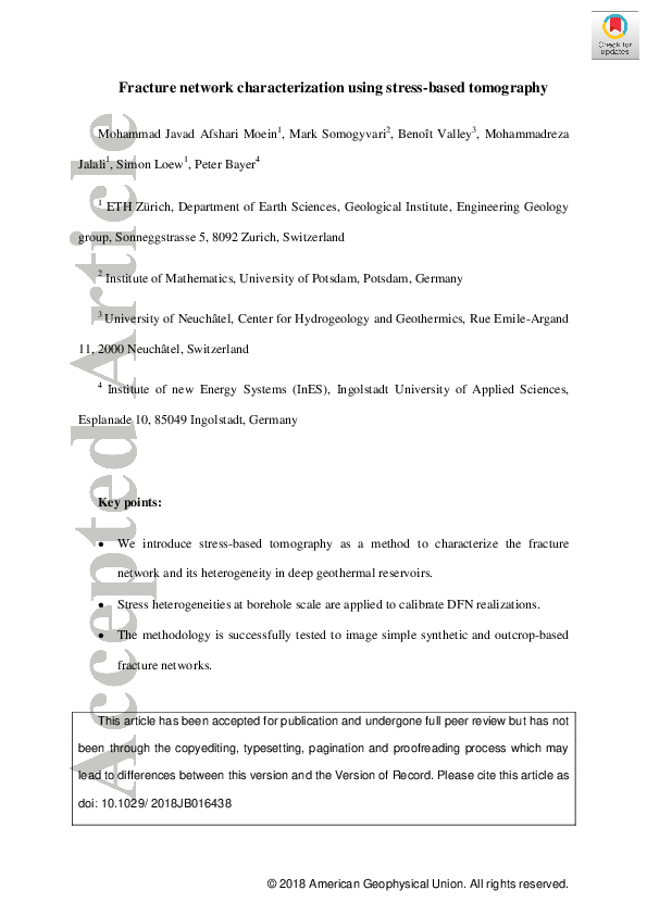 Pdf Fracture Network Characterization Using Stress Based Tomography