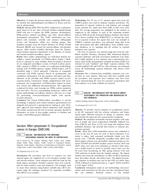 (PDF) 191 SHECAN - Methodology for the health impact assessment: the strengths and weaknesses of ...