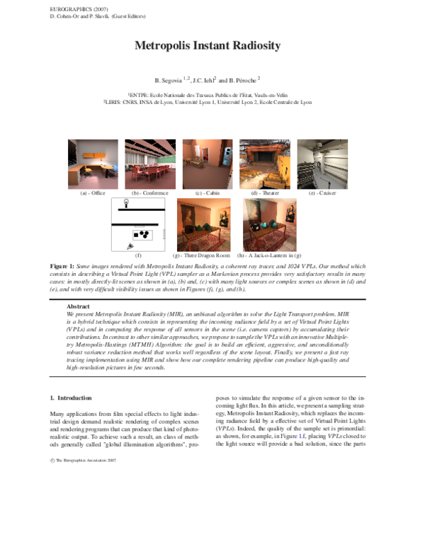 (PDF) Metropolis Instant Radiosity