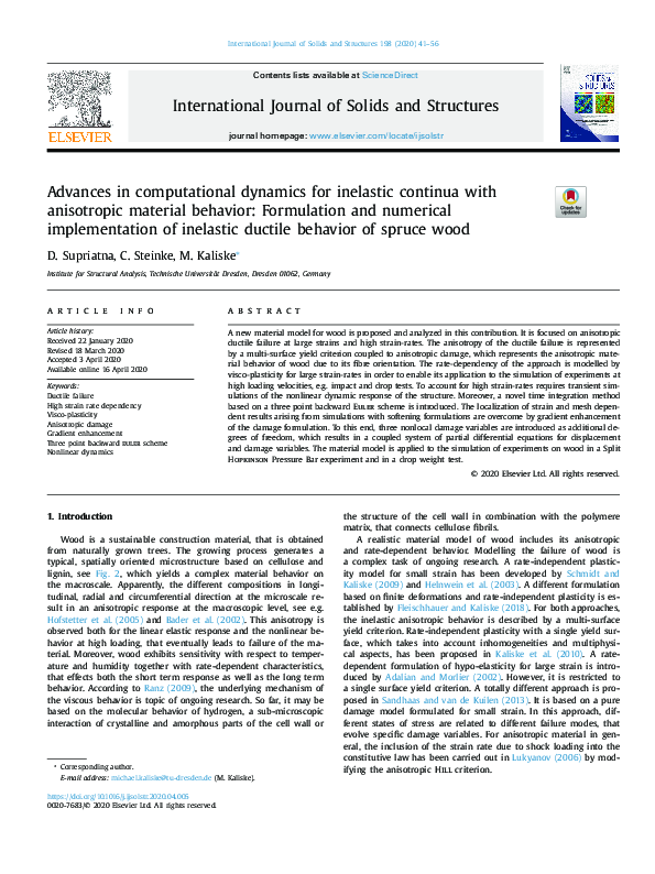 (PDF) Advances in computational dynamics for inelastic continua with ...