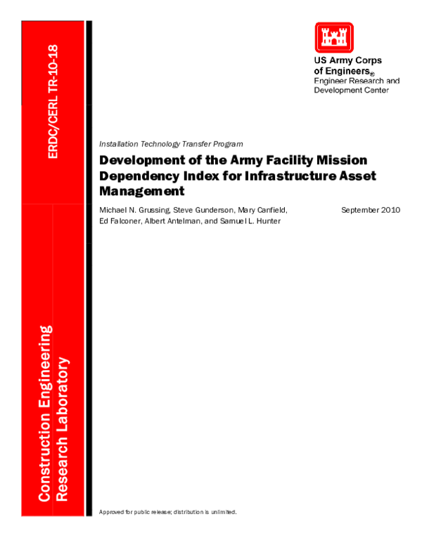 (PDF) Development of the Army Facility Mission Dependency Index for ...