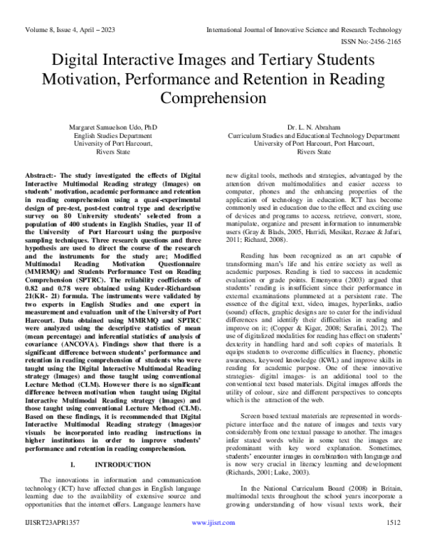 (PDF) Digital Interactive Images and Tertiary Students Motivation ...