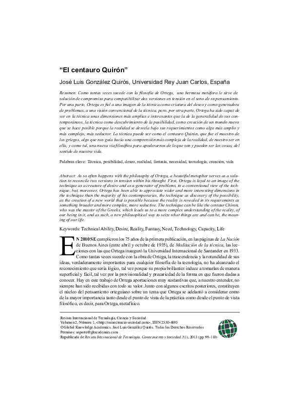 (PDF) “El centauro Quirón”