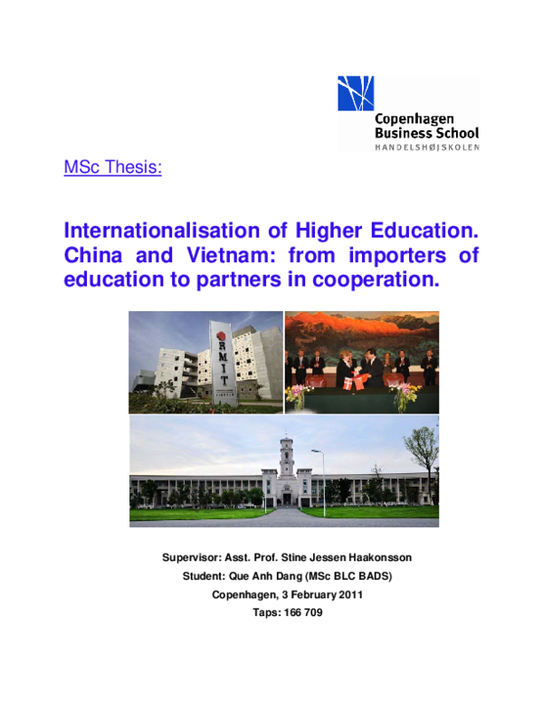 (PDF) Internationalisation of Higher Education