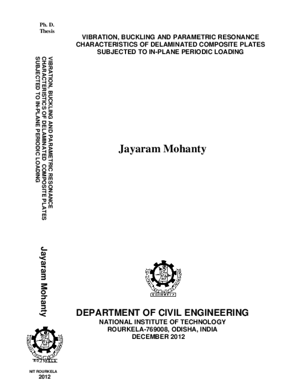 (PDF) Vibration, Buckling and Parametric Resonance Characteristics of Delaminated Composite ...
