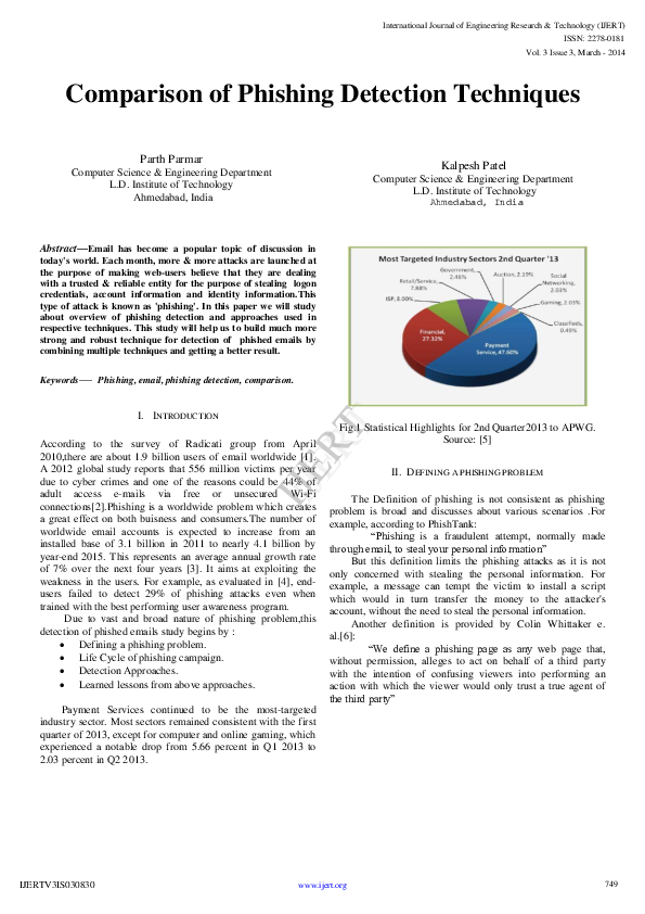 (PDF) Comparison of Phishing Detection Techniques