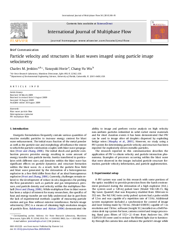 (PDF) Particle velocity and structures in blast waves imaged using ...