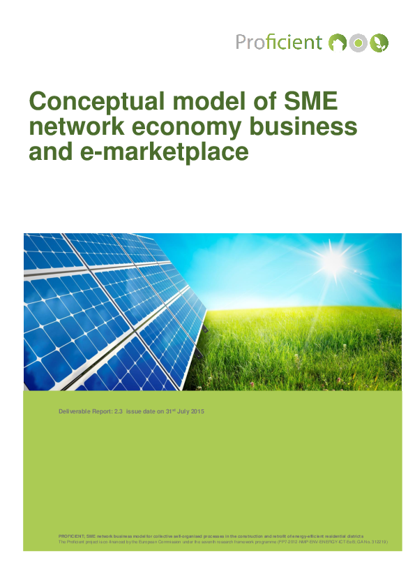 (PDF) Conceptual model of SME network economy business and e-marketplace