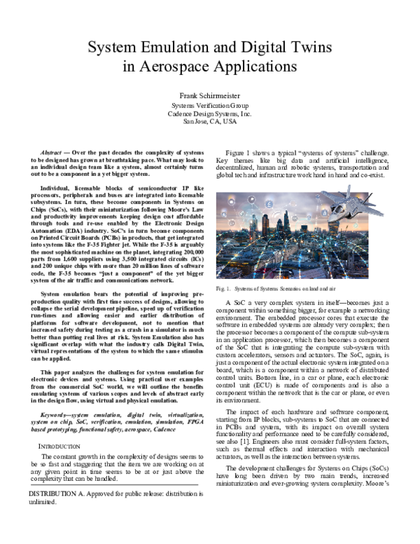 (PDF) System Emulation and Digital Twins in Aerospace Applications