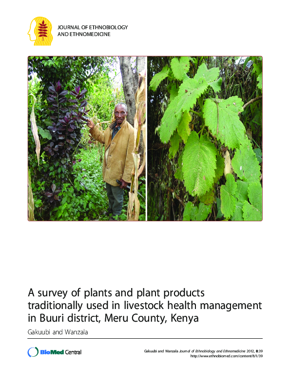 (PDF) A survey of plants and plant products traditionally used in ...